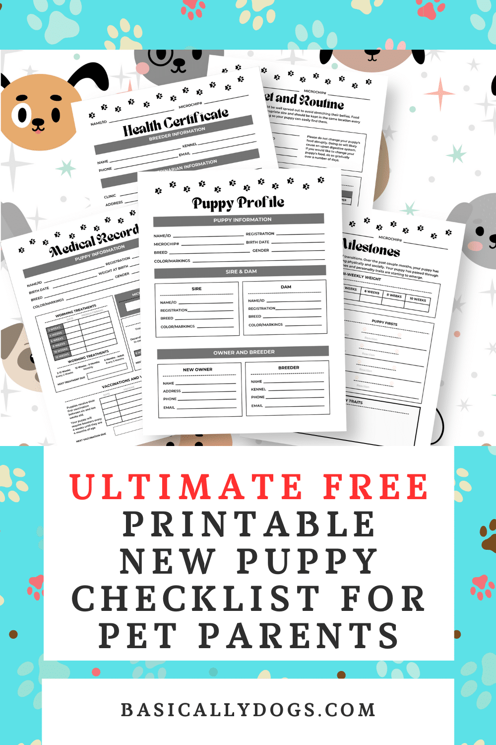 Ultimate Free Printable New Puppy Checklist for Pet Parents