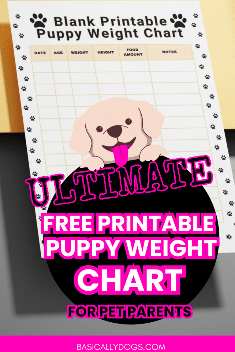 Stay Organized With a Free Printable Puppy Weight Chart for Pets