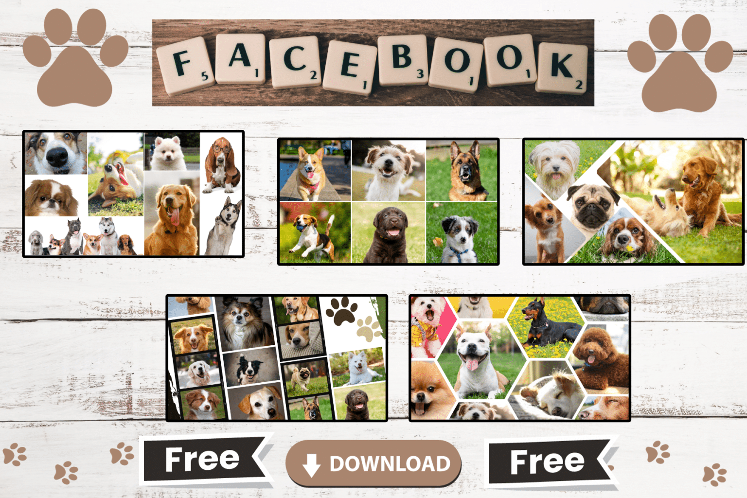 Free Dog Facebook Cover Photo for Pet Lovers - Basically Dogs