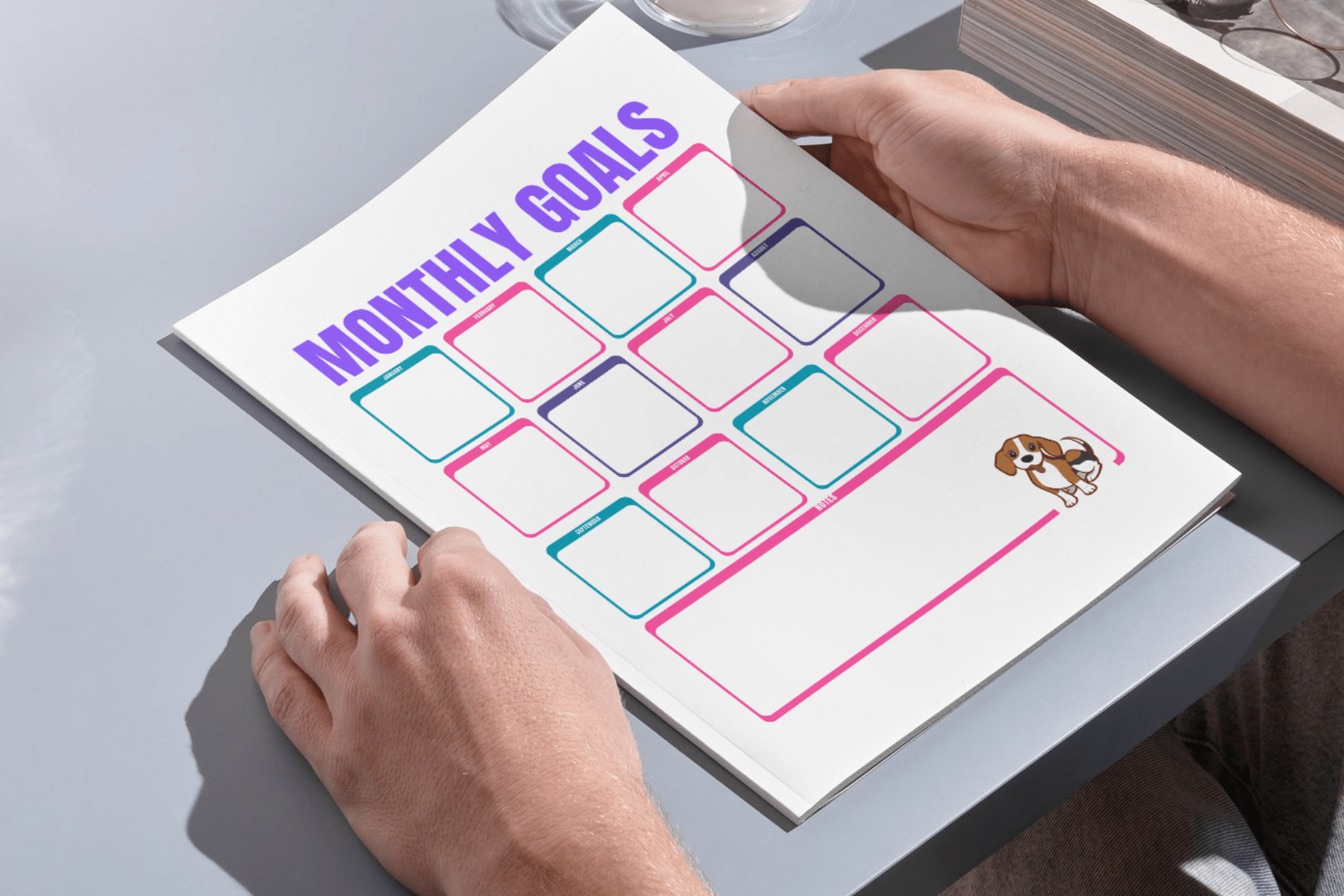 Free Printable Dog-Themed Yearly Goal Planner to Stay Organized ...