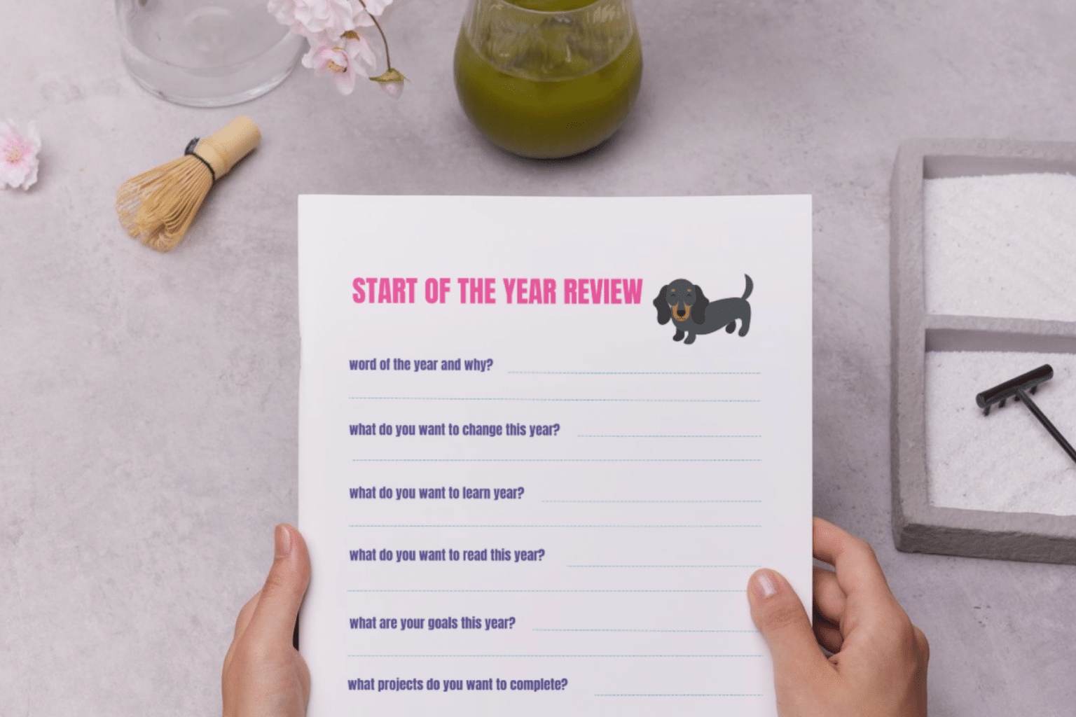 Free Printable Dog-Themed Yearly Goal Planner to Stay Organized ...