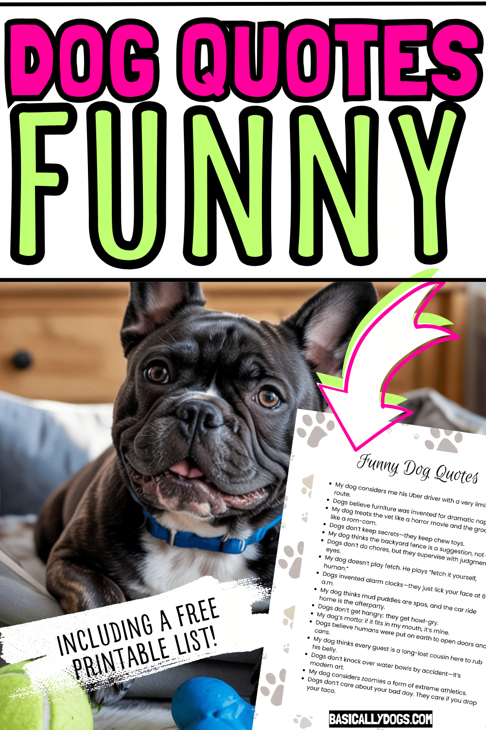 51+ Dog Quotes Funny to Brighten Your Day (With Free Printable ...